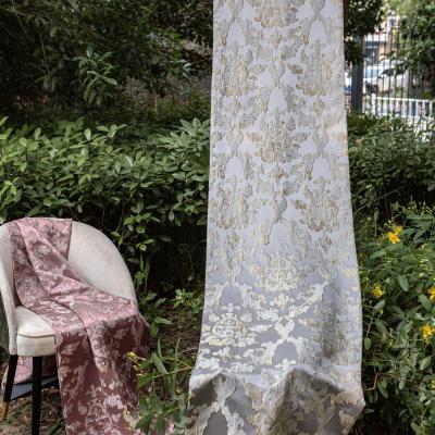 China Modern European Style Damascus Silk Satin Jacquard Curtains & Drapes for sale