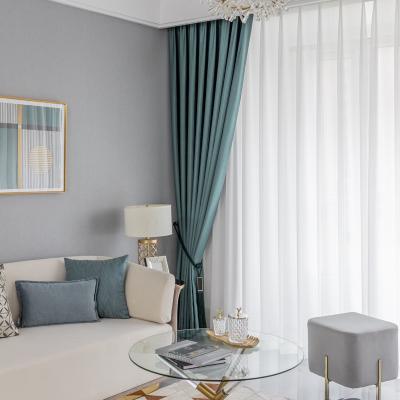 China Blackout Curtain Living Room Luxury Solid Color High Shading Window Curtain for sale
