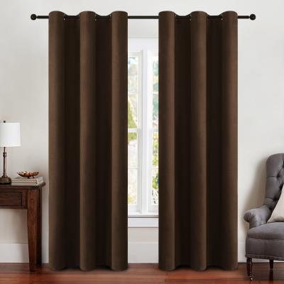 China Hot Selling High Quality 100% Polyester Blackout Window Living Room Curtains for sale