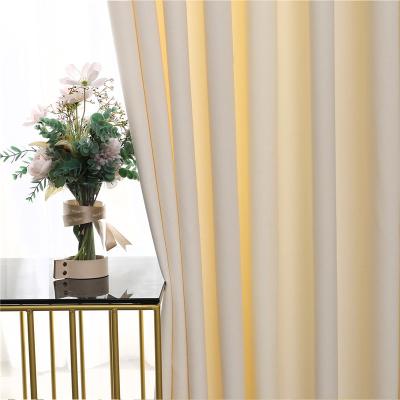 China Wholesale Cheap Modern European Blackout Window Hotel Supplies Dimout Solid Color Curtain Fabric for sale