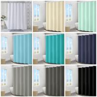 China Eco Friendly Woven Waterproof Linen Shower Curtain Full Light Shading for sale