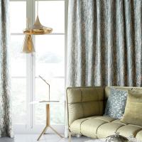 China Good Quality Ready Made Luxury Color Block Modern Jacquard Curtain Fabric for sale
