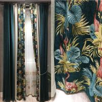 China American style floral cheap blackout luxury jacquard rod curtains for living room for sale
