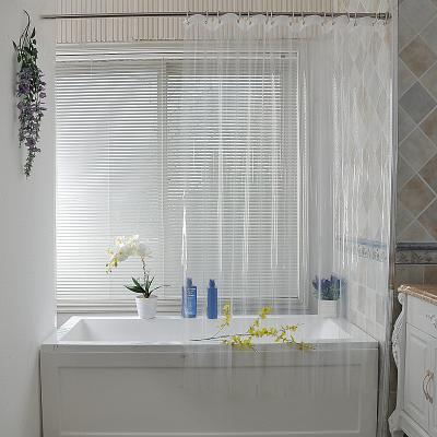 China Transparent Customized Size Style Modern Pcs Color Feature PEVA Waterproof Shower Curtain for sale