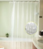 China Transparent Customized Size Style Water Cube, Prismatic Ripple PVEA Waterproof Shower Curtain for sale