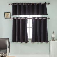 China China Window Velvet Linen Blackout Bedding Sheet Set Cheap Kitchen Curtains for sale
