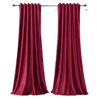 China Modern Solid Color Velvet Curtains Fabric Dutch Velvet Blackout Curtains Living Room Finished Curtain for sale