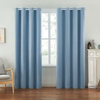 China Double-sided Cotton Linen Curtains Nano Linen Living Room Heat Insulation and Sun Protection Full Blackout Curtains for sale
