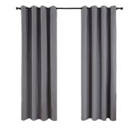 China Modern Solid Color Curtains Finished Living Room Bedroom High Precision Full Blackout Curtains for sale