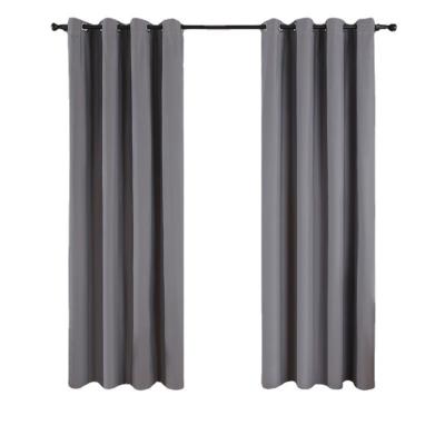 China Modern Solid Color Curtains Finished Living Room Bedroom High Precision Full Blackout Curtains for sale