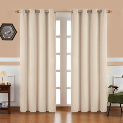 China North America Blackout Curtain Fabric Scandinavian Solid Color High Precision Bedroom High Blackout Finished Curtains for sale