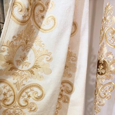 China Embroidery Curtain Nail American Finished Custom Princess Window Curtains For The Living Room for sale