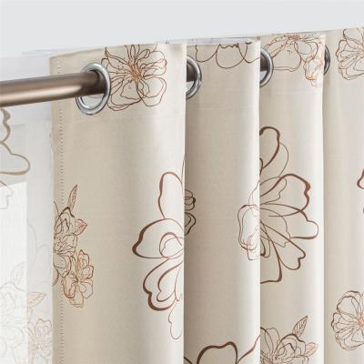 China China Hot Selling Classic Floral Printing Retro Home Decoration Blackout Curtain For Living Room for sale