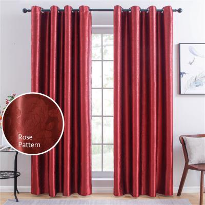 China Amazon Best Seller European High Quality Fabric Rose Print Charm Design Blackout Curtain For Decoration for sale