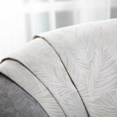 China Factory Ready made top quality ins style high-density Leaf jacquard blackout curtain fabric for sale