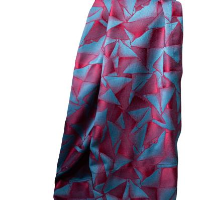 China European Light Luxury Modern Silk High-precision Irregular Triangle Jacquard Cloth Finished Curtain for sale
