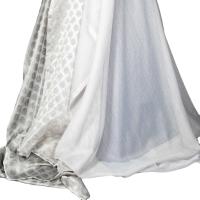 China Wholesale French Style Gold Silk Jacquard Window Fabric Luxury Villa Mansion Semi-Transparent Curtain for sale