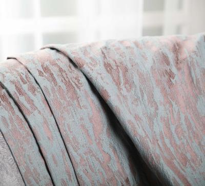 China American Elegant Irregular Small Texture Jacquard High Class Yarn-dyed Curtain For Living Room for sale