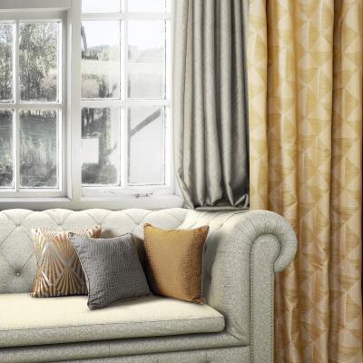 China Concise American Design High Sense Geometric pattern Jacquard Home Decoration Curtain for sale