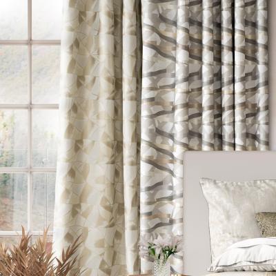 China Wholesale Modern Design Irregular Line Jacquard Customized Hotel Project Blackout Curtain for sale