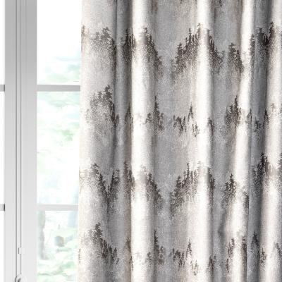 China French Modern Style Semi-Shading Ripple Jacquard High Grade Customized Curtain Wholesale for sale