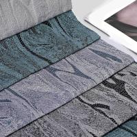 China Nordic Style Customized Modern Simple Irregular Stripe Texture Yarn-dyed Jacquard Curtain Fabric for sale