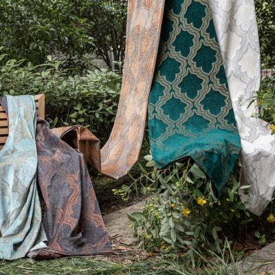 China European Palace Style Simple Jacquard Classic High Grade Finished Curtain Fabric Wholesale for sale