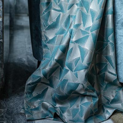 China Factory Price Modern Triangle Irregular Design Multi-color Customized Blackout Curtain for sale