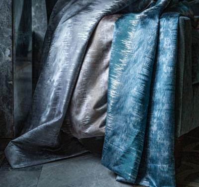 China French Elegant Style High-precision Texture Jacquard Silky Natural Drape Blackout Curtain for sale