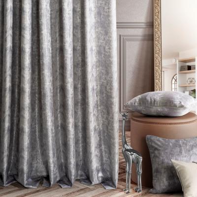 China European Luxury Design Silky Natural Drape Finished Curtains For Bay Window Decoration for sale