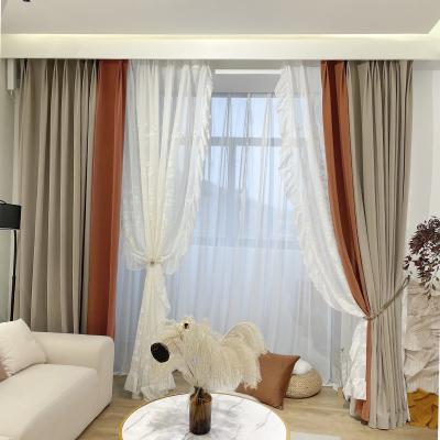 China Curtain Blackout Blackout Window Curtain Cloth Fabrics Black Out Curtain Living Room for sale