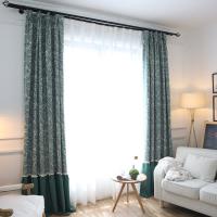 China Jacquard Embroidery Curtain Blackout Window Blinds Black Out Fabric Luxury Curtains European Living Room Curtain for sale