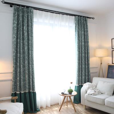 China Jacquard Embroidery Curtain Blackout Window Blinds Black Out Fabric Luxury Curtains European Living Room Curtain for sale