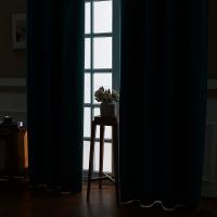 China Hot selling New Nano linen Double-Sided hotel living room bedroom heat insulation full blackout curtains for sale
