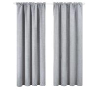 China Hot selling Modern Simple Linen Textile Minimalist Coated Blackout Curtain For Hotel Bedroom Living Room for sale