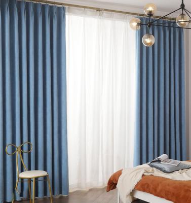 China Hot selling Classic Solid High Shading Blackout Polyester Window Curtains Hotel Home Bedroom curtains for the living room for sale