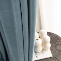 China Wholesale Grey blue haze blue Australian plush curtain solid color luxury flannel for sale