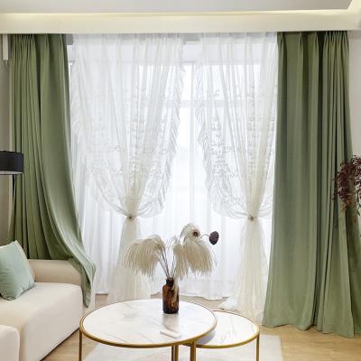 China Wholesale French luxury lace high-end Australian plush curtain shading curtains for sale