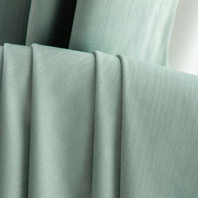 China Wholesale 100% full shading new bamboo fiber formaldehyde-free modern simple solid color curtain for sale