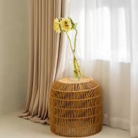 China Wholesale Rain forest modern American rural garden thickened patchwork cotton and hemp shading curtain for sale