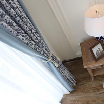 China Wholesale Rayon jacquard American Bay Window Curtain curtain cotton hemp fabric for sale