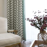 China Wholesale  Modern American jacquard cotton curtain fabric for sale