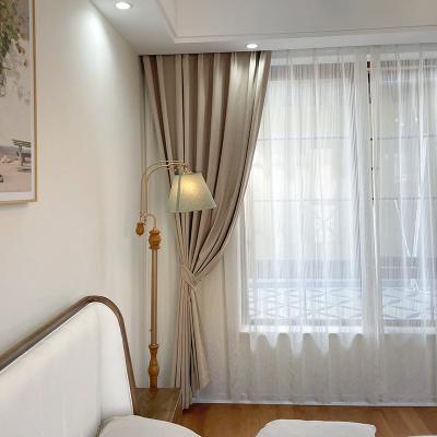 China Wholesale Birch thickened double chenille jacquard dark curtain netting for sale