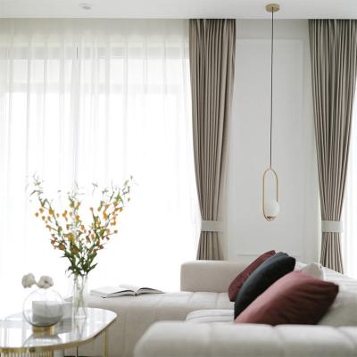 China Wholesale Solid color luxury satin modern simple Nordic shading jacquard texture curtain for sale