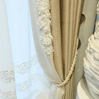 China Good sale French palace luxury modern Baroque heavy industry jacquard lace lace patchwork curtains for sale