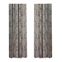 China Good sale Pastoral modern dark pattern yarn-dyed three-dimensional jacquard curtain for sale