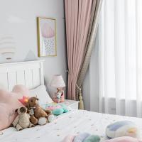 China Good sale Baby girl velvet thousand bird lattice cartoon curtain blackout for sale
