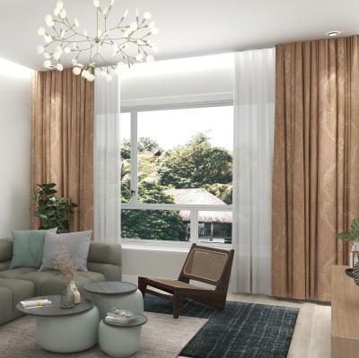 China Good quality Exquisite luxury marble jacquard curtains blackout curtain for sale