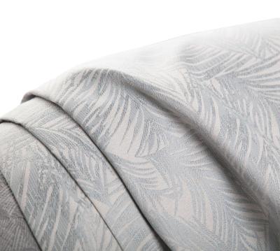China Good quality Plant Jacquard Leaf Curtain ins Cotton Hemp Curtain Milk Tea Finished Product for sale