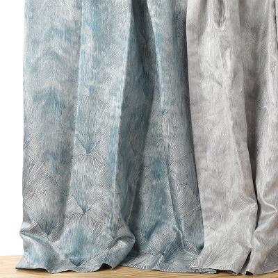 China Good quality Jacquard plant ginkgo leaf Chinese luxury curtain fabric wholesale for sale